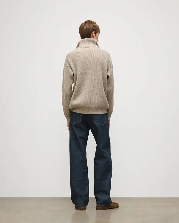 Johnstons Of Elgin Kinnaird Half Zip Donegal Cashmere Jumper