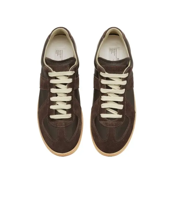 MAISON MARGIELA Replica Sneakers In Nappa Leather And Suede - Brown