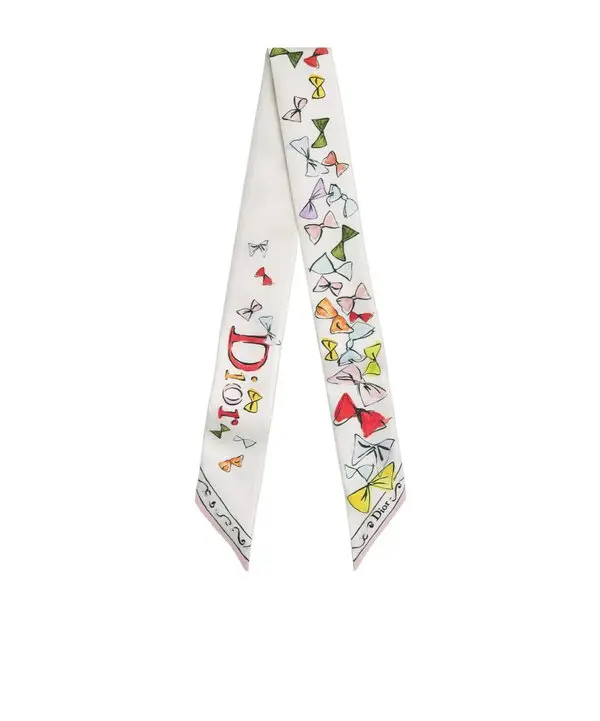 Dior Dioriviera Bows Mitzah Scarf - White
