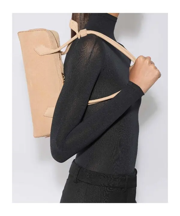 Alaïa Le Teckel Medium Shoulder Bag - Desert