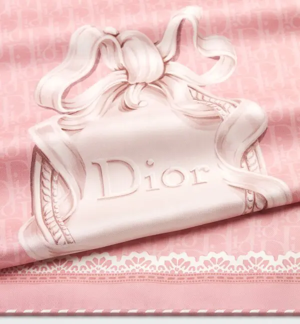 Dior Medaillon 70 Square Scarf - Pink