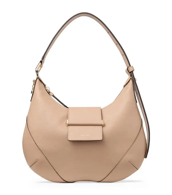JIMMY CHOO Bar Lambskin Shoulder Bag - Brown