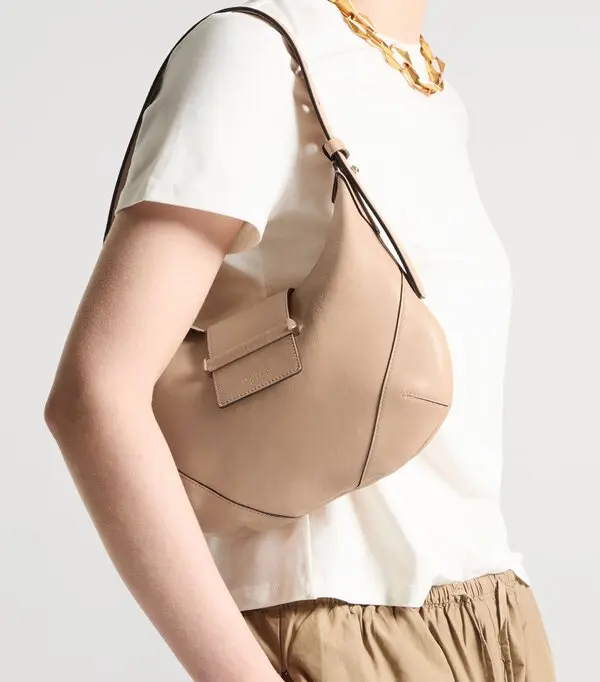 JIMMY CHOO Bar Lambskin Shoulder Bag - Brown