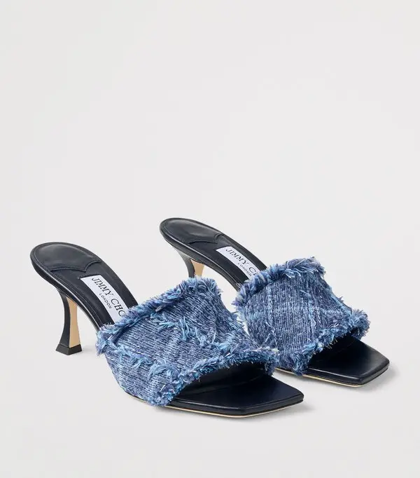 JIMMY CHOO Alexia 70 Woven Heeled Mules