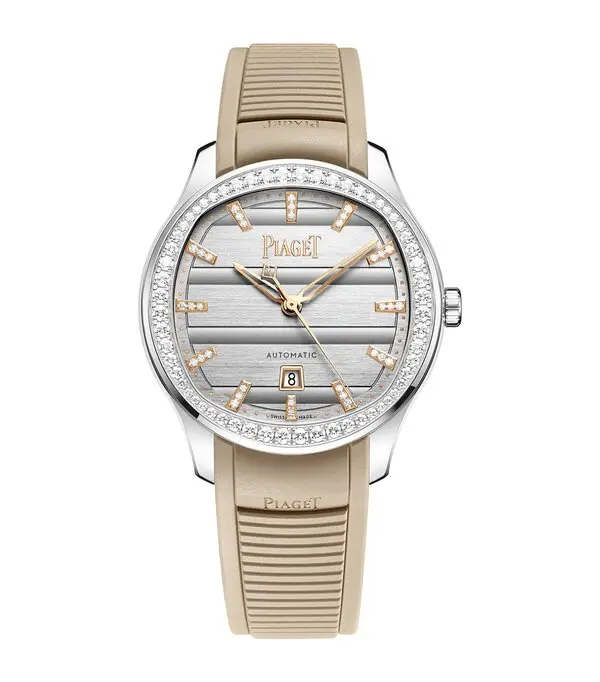 PIAGET Stainless Steel And Diamond Polo Signature Date Automatic Watch - Silver