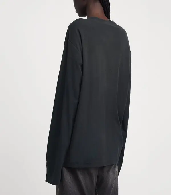 Acne Studios Long Sleeve Logo T-shirt - Black