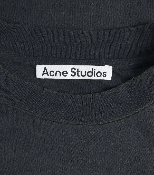 Acne Studios Long Sleeve Logo T-shirt - Black