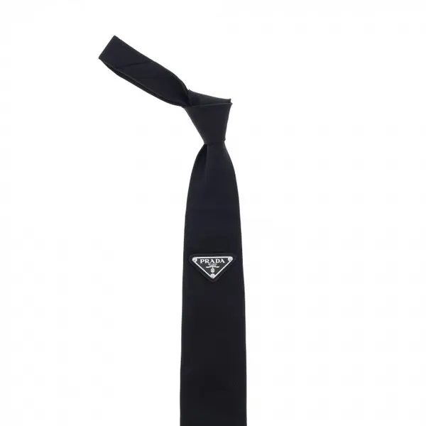 Prada Triangle Logo Neck Tie