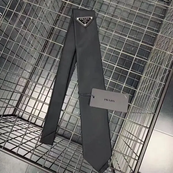 Prada Triangle Logo Neck Tie