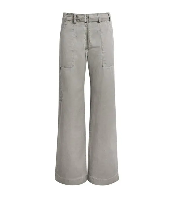 Acne Studios Belted Wide-leg Trousers - Beige