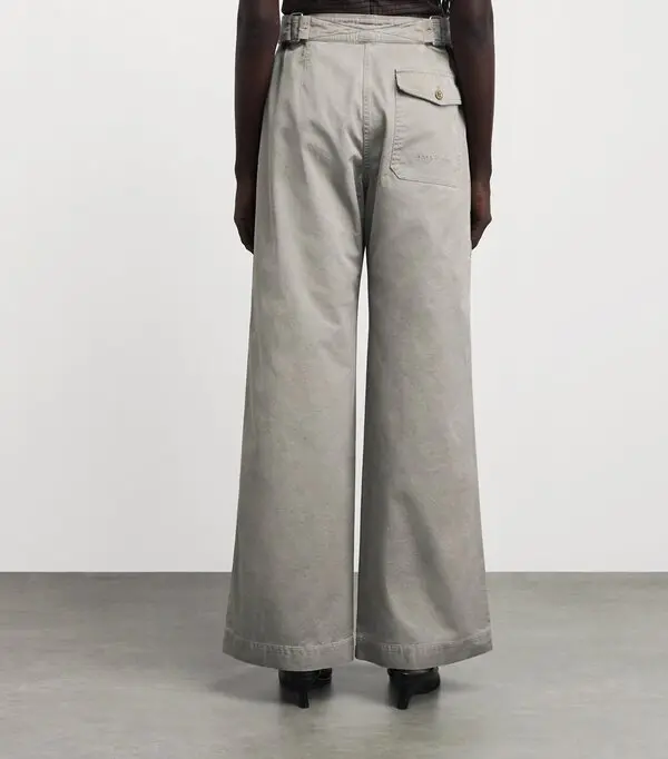 Acne Studios Belted Wide-leg Trousers - Beige