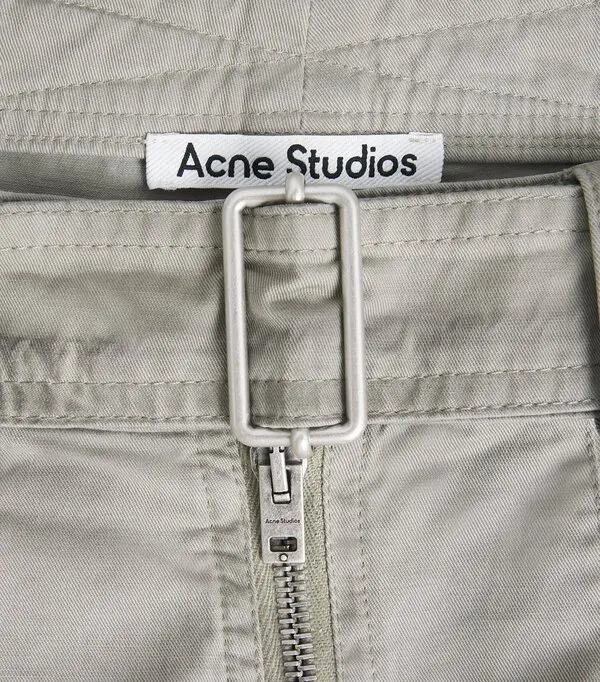 Acne Studios Belted Wide-leg Trousers - Beige