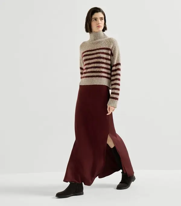 Brunello Cucinelli Satin Maxi Skirt