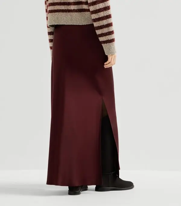 Brunello Cucinelli Satin Maxi Skirt