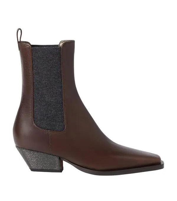 Brunello Cucinelli Leather Chelsea Boots