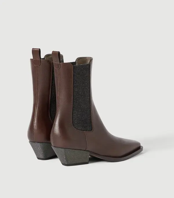 Brunello Cucinelli Leather Chelsea Boots