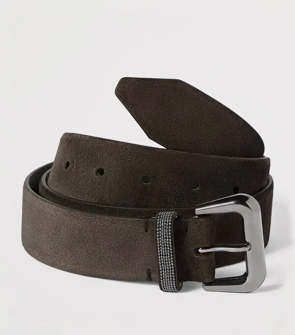 Brunello Cucinelli Suede Monili Belt