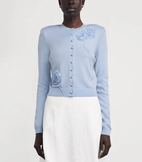 SELF-PORTRAIT Lace Floral Embroidered Cardigan