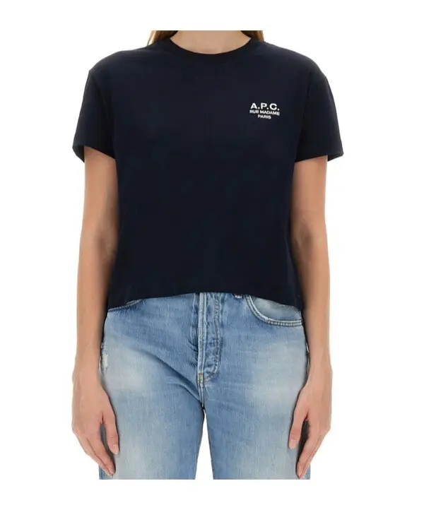 A.p.c. Logo Embroidered Crewneck T-shirt