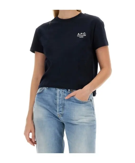 A.p.c. Logo Embroidered Crewneck T-shirt