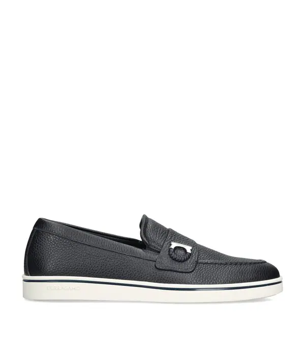 FERRAGAMO Tancredi Loafers - Navy
