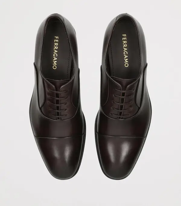 FERRAGAMO Leather Toronto Derby Shoes