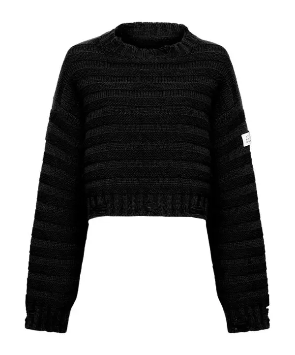MAISON MARGIELA Distressed Chunky-knit Jumper