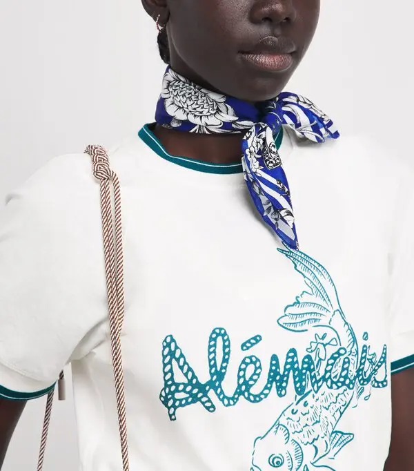 ALEMAIS Alémais Cotton T-shirt With Maritime Motif - Ivory