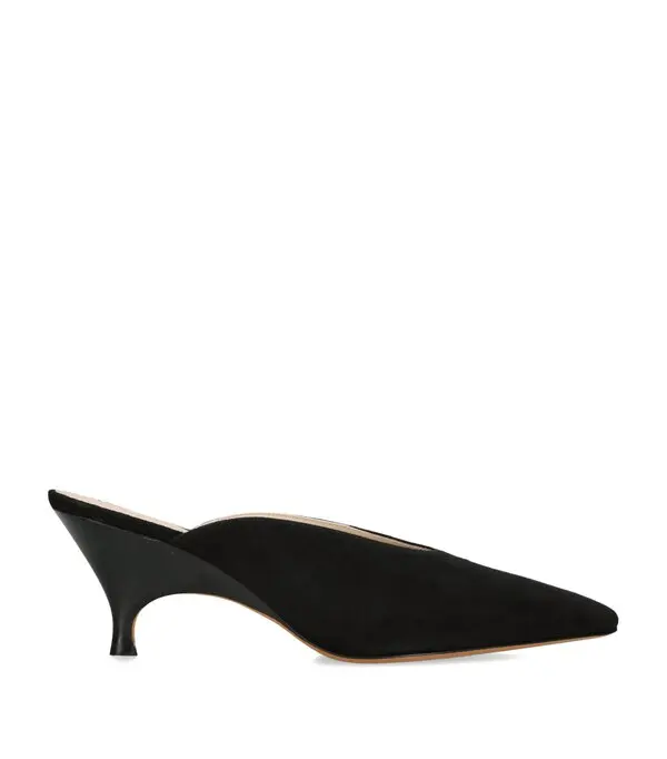 Le Monde Beryl Suede Petra Mules 65 - Black