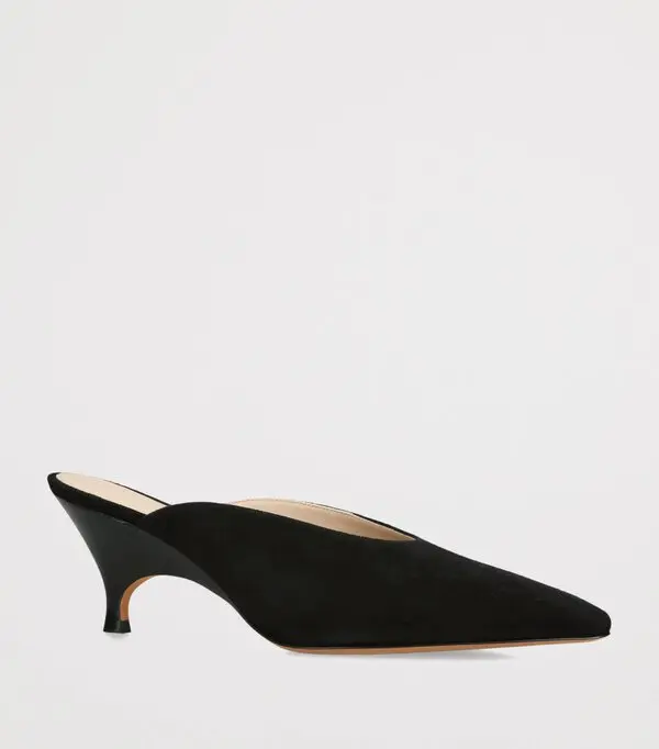 Le Monde Beryl Suede Petra Mules 65 - Black