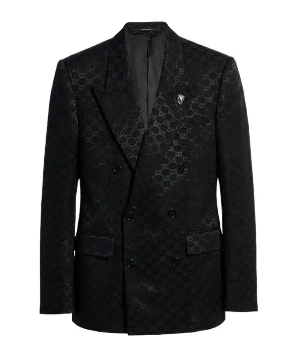 Gucci Gg Light Faille Double-breasted Jacket