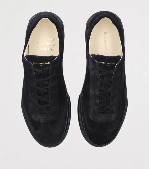 BORN OUTSIDE Suede Vibes Lace Up Sneakers - Navy