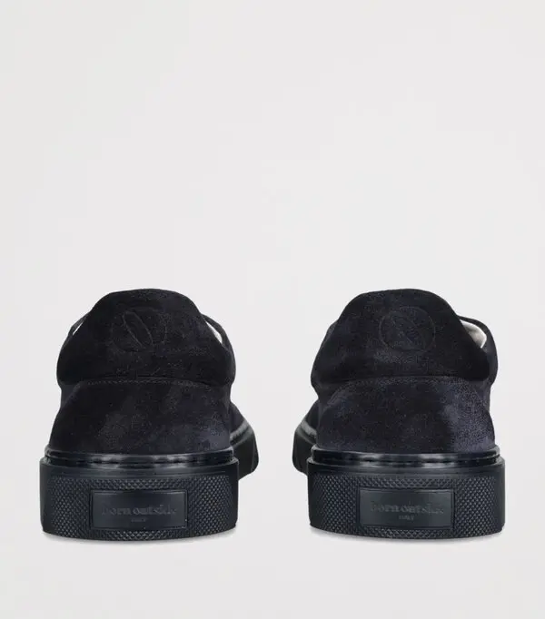 BORN OUTSIDE Suede Vibes Lace Up Sneakers - Navy
