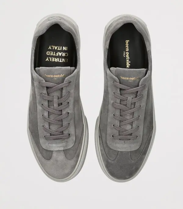 BORN OUTSIDE Suede Vibes Lace-up Sneakers - Grey