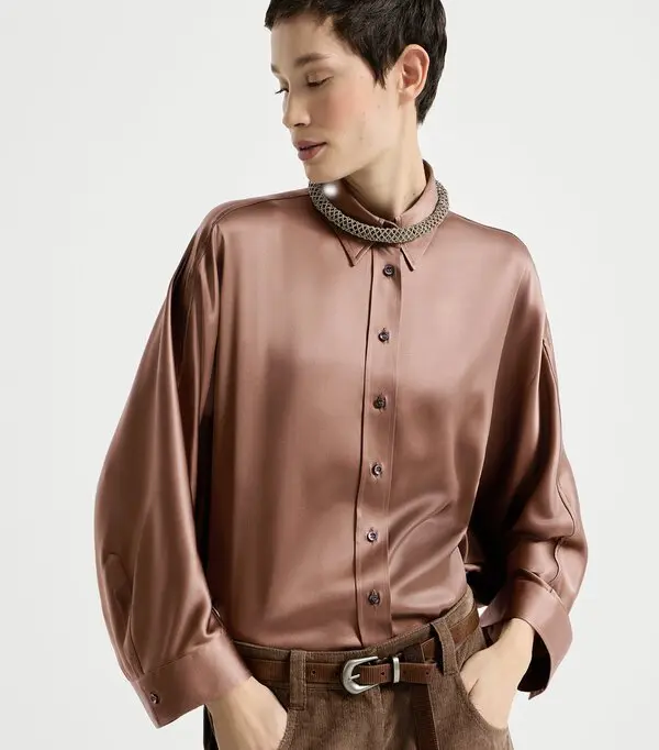 Brunello Cucinelli Silk-blend Shirt
