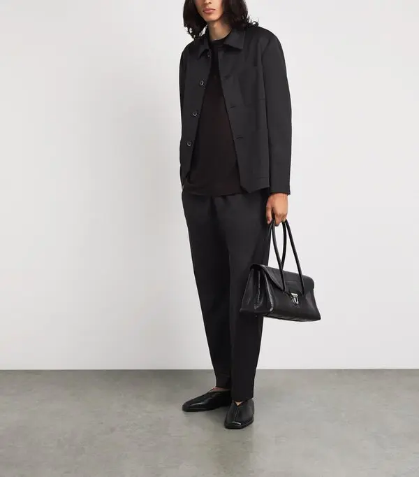 Barena Venezia Virgin Wool Drawstring Trousers - Black
