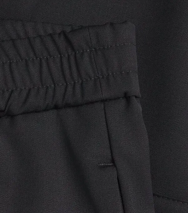 Barena Venezia Virgin Wool Drawstring Trousers - Black