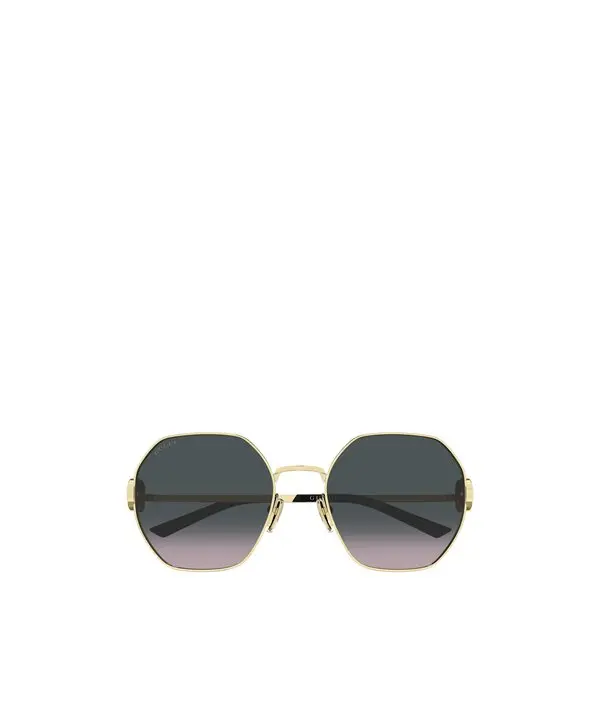 Gucci Irregular Frame Sunglasses - Black