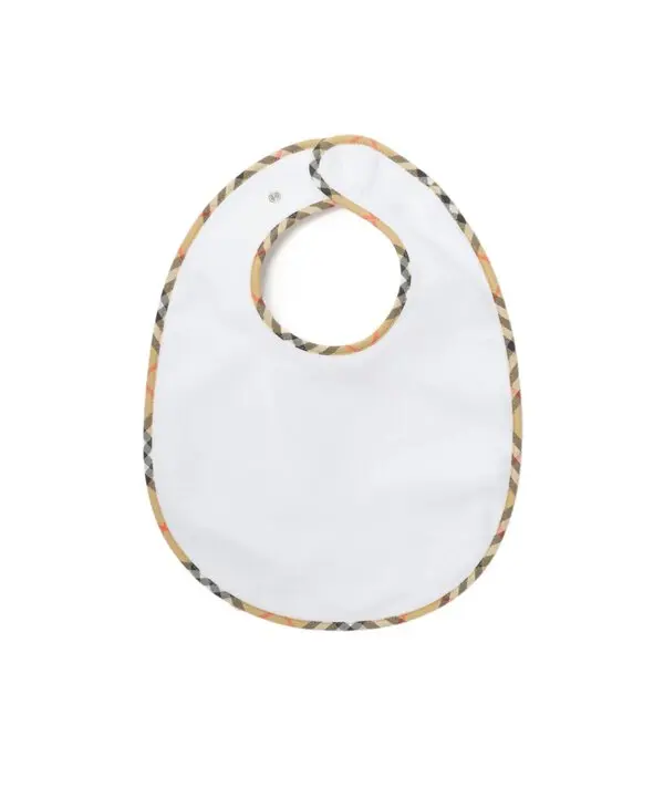 Burberry Check Cotton Three-piece Bib Set