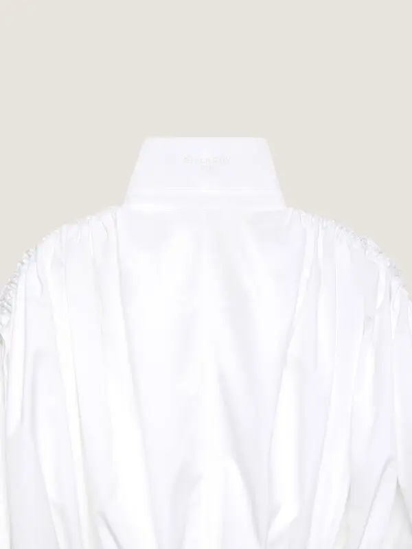 Givenchy Cropped Poplin Shirt With Ruched Details
