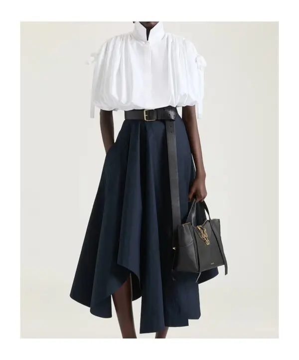 Givenchy Cropped Poplin Shirt With Ruched Details
