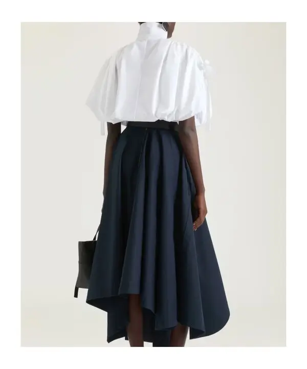 Givenchy Cropped Poplin Shirt With Ruched Details