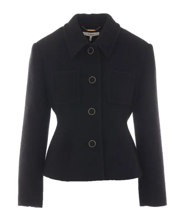 Chloé Long Sleeve Buttoned Blazer