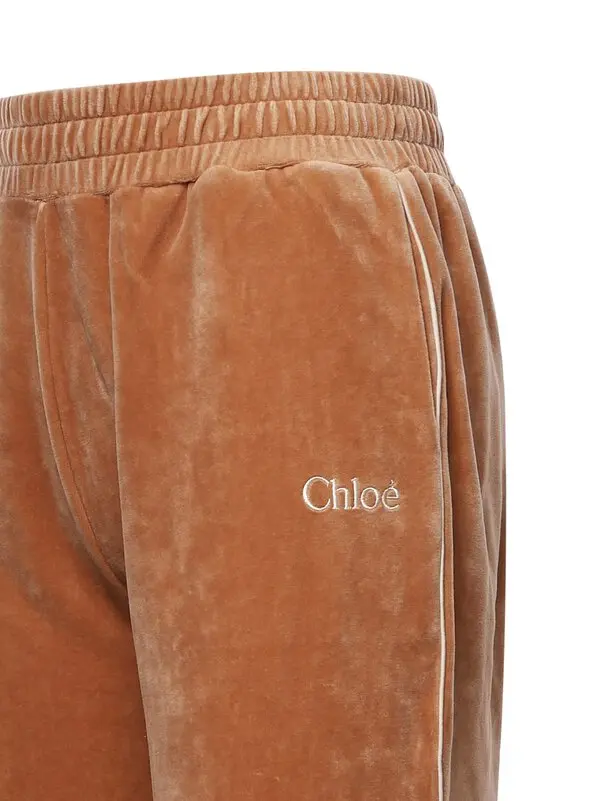 Chloé Wide-leg Terry Drawstring Pants - No