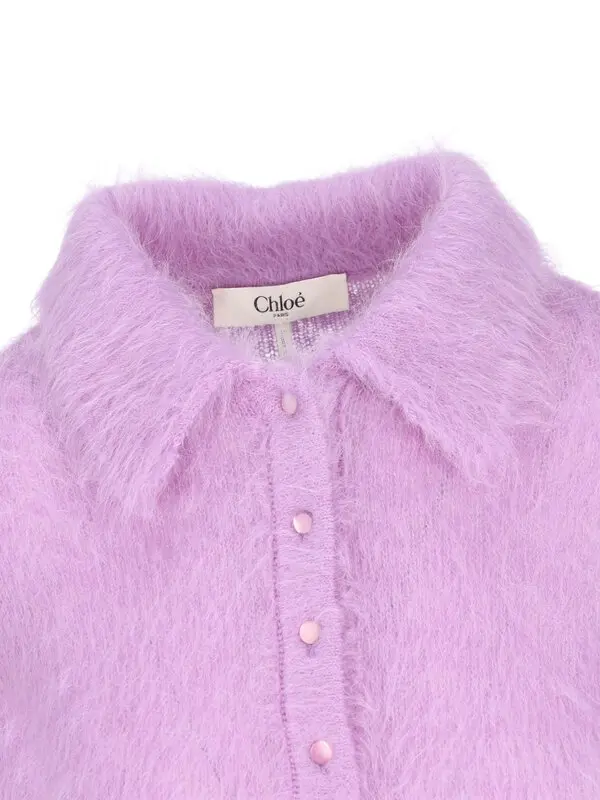 Chloé Knitted Polo Neck Top