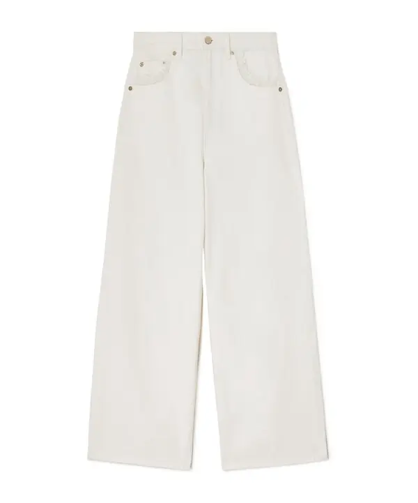 GANNI Lari Wide-leg Jeans - White