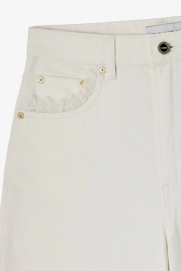 GANNI Lari Wide-leg Jeans - White