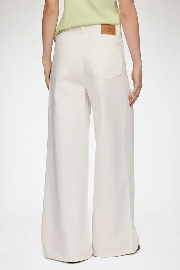 GANNI Lari Wide-leg Jeans - White