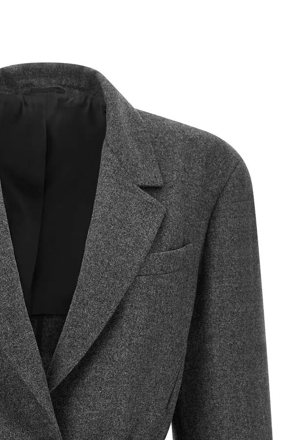 Brunello Cucinelli Long Sleeve Belted Blazer