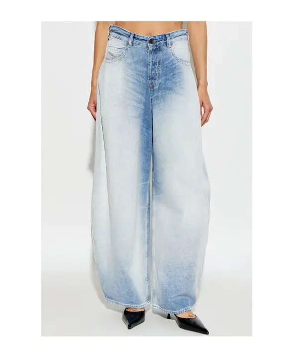 DIESEL® Belt Loop Wide Leg Jeans